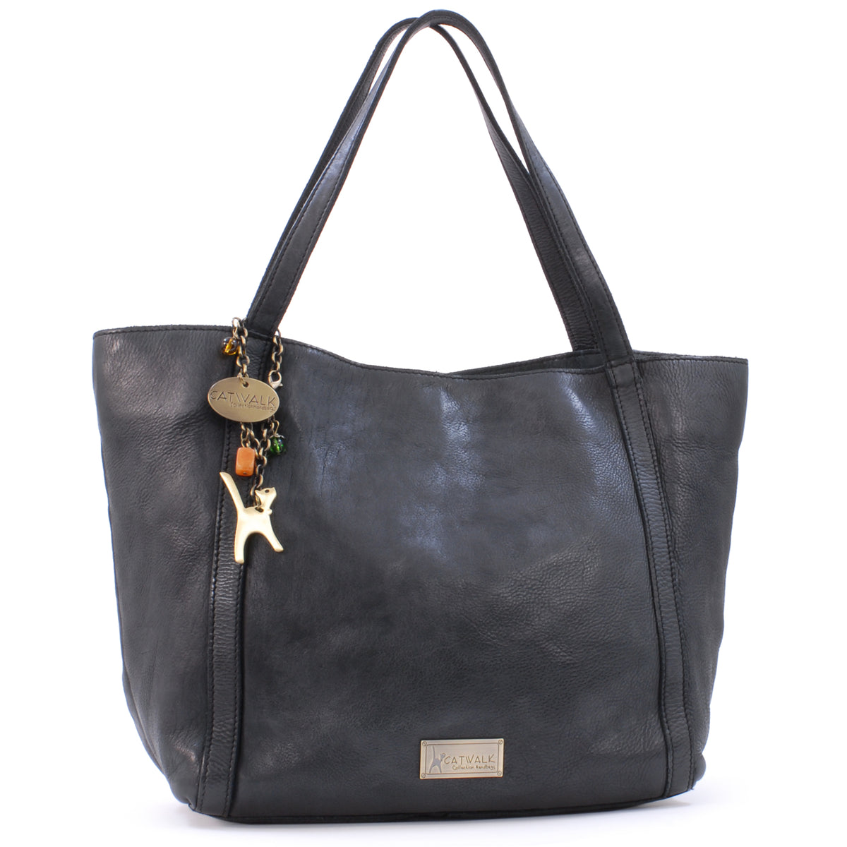 Black Leather Shoulder Bag | Hazel |Catwalk Collection Handbags – The ...