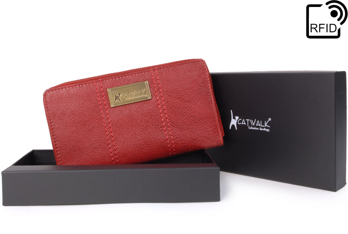 CATWALK COLLECTION HANDBAGS - Ladies Large Organiser Zip Purse with Gi ...